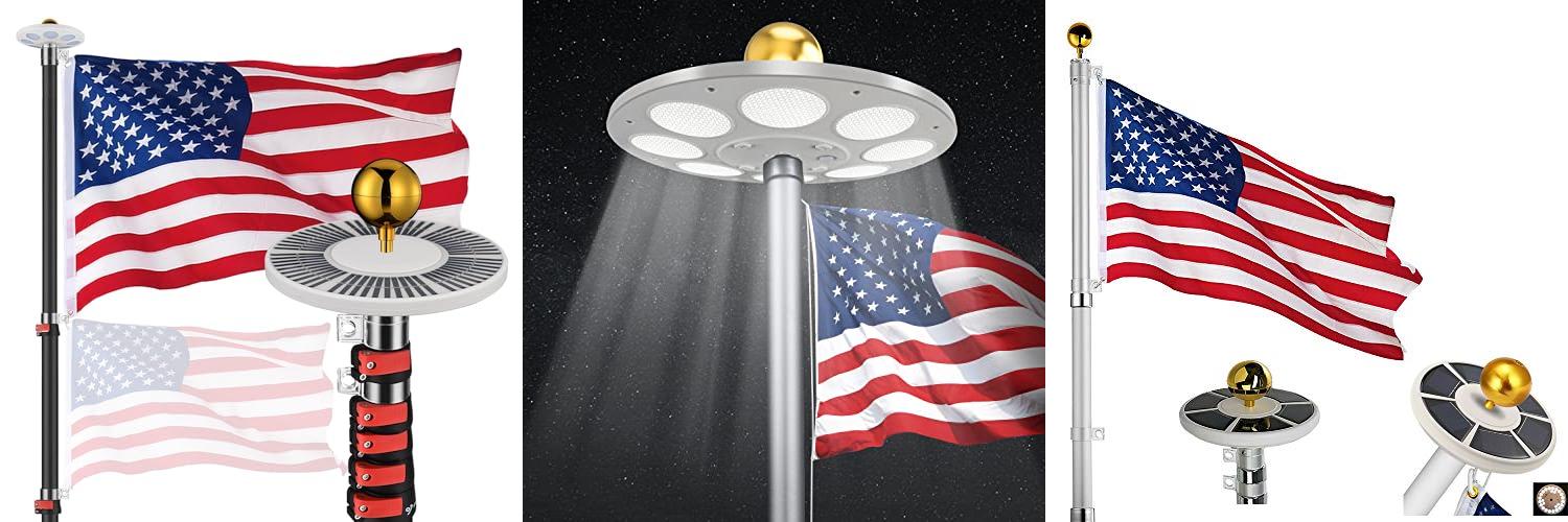Top 5 Extendable Flag Poles with LED Lights: Buyer's Guide